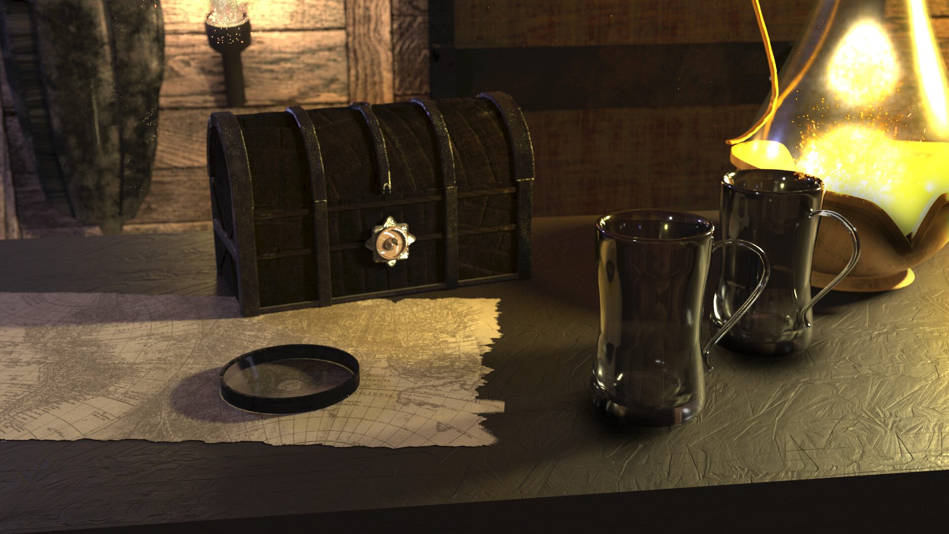 ArtStation - FlippedNormals Art Challenge – Pirates –The Pirate Table Top