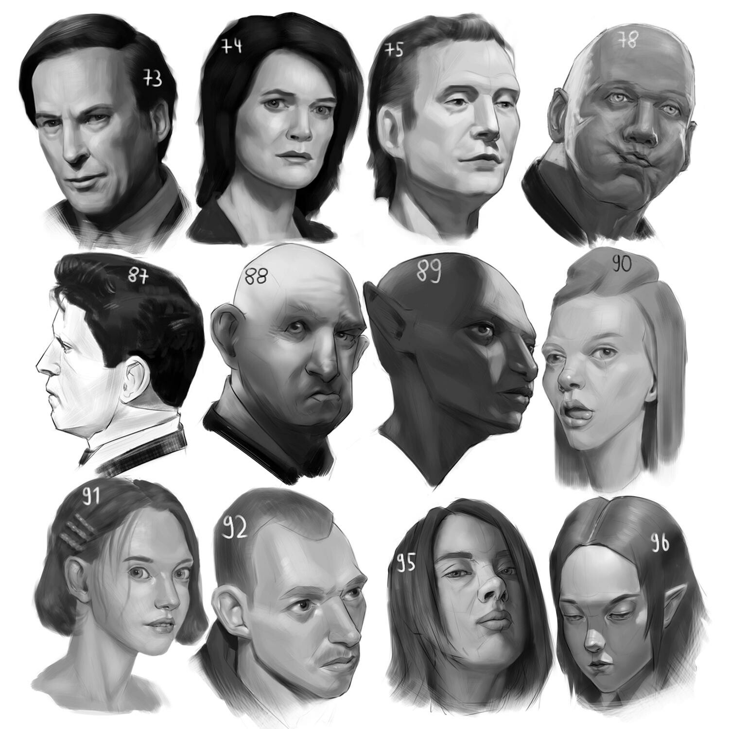 ArtStation - 100 heads