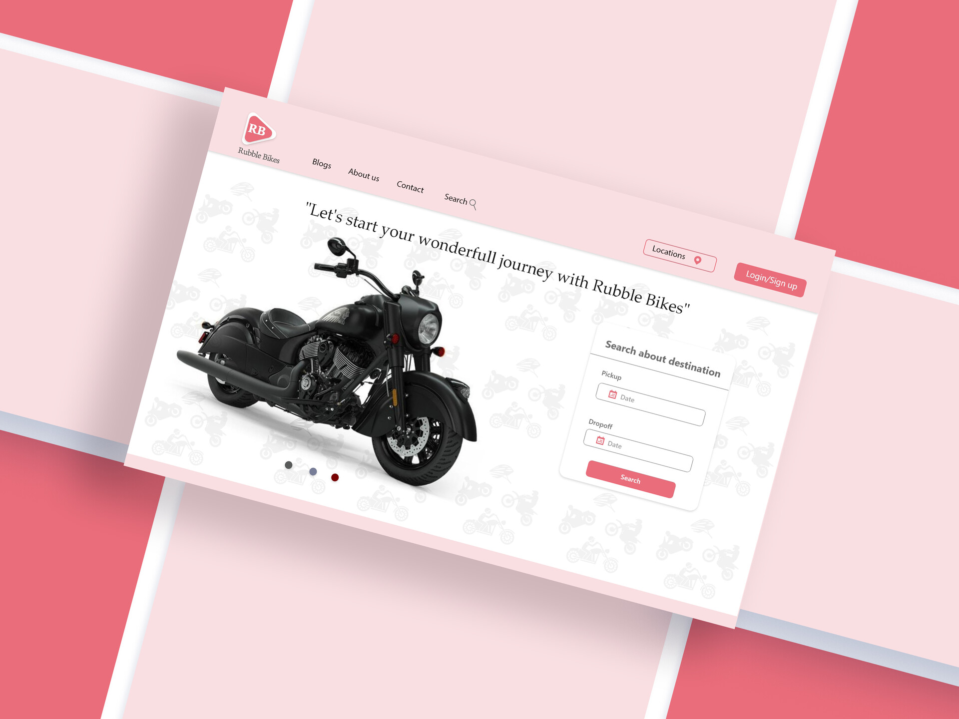 ArtStation - UI Bike Rental Website Design