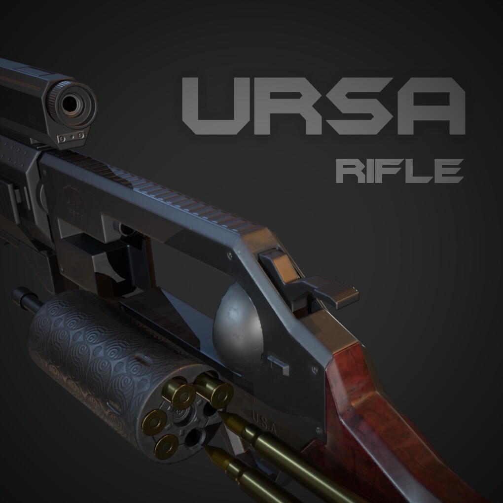 ArtStation - Raging Ursa: High-caliber Cylinder-action rifle