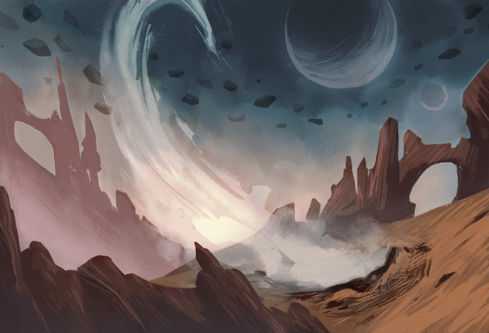 ArtStation - Alien Planet - Environment Concept Art