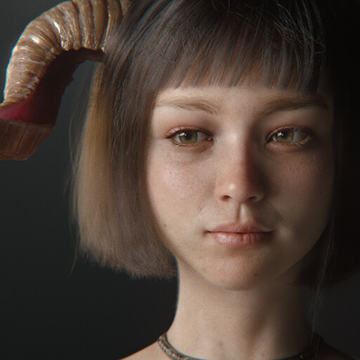 ArtStation - Girl facial test