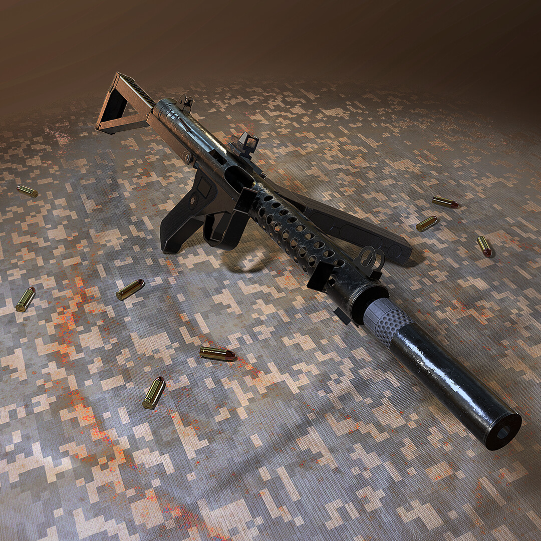 ArtStation - Sterling SMG - 9mm