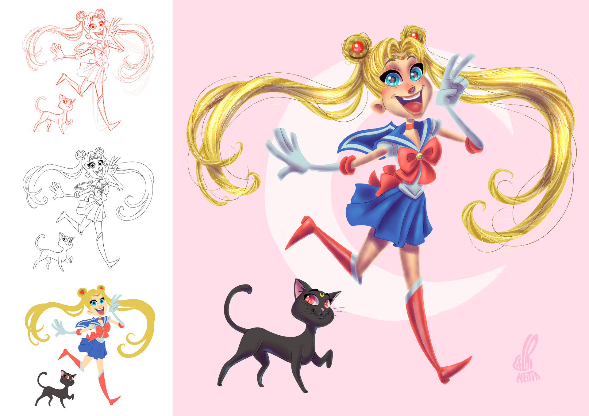 ArtStation - Sailor Moon Redesign Character
