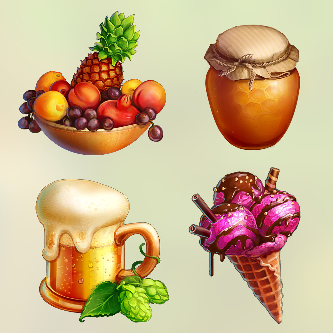 ArtStation - Food icons
