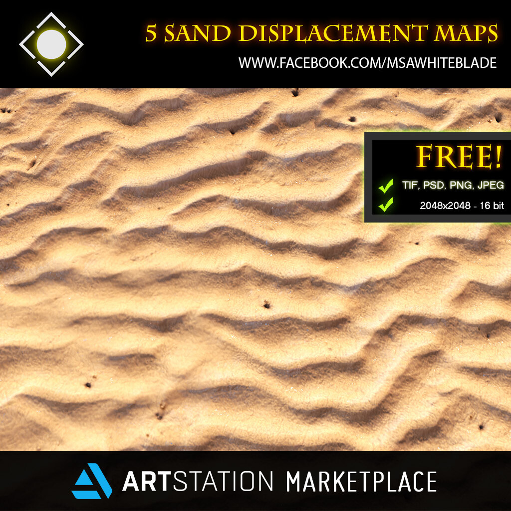 ArtStation - Sand Displacement Maps | FREE