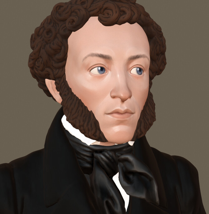 ArtStation - A. S. Pushkin sculpt