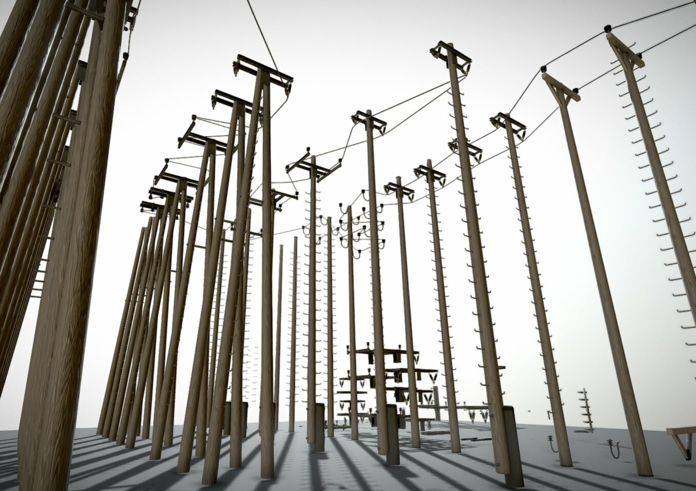 ArtStation - Modular Power Poles (128 Components)