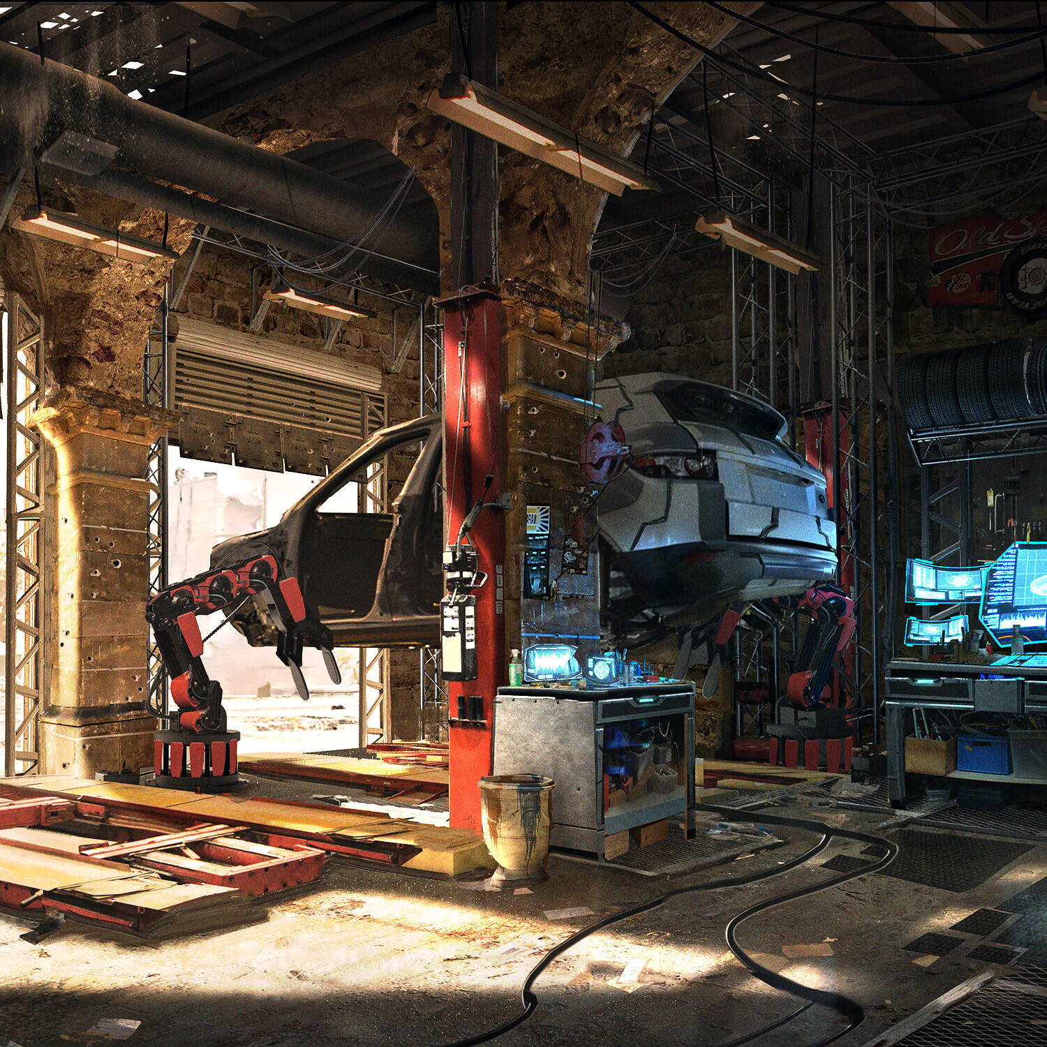 ArtStation - Auto Shop 2037