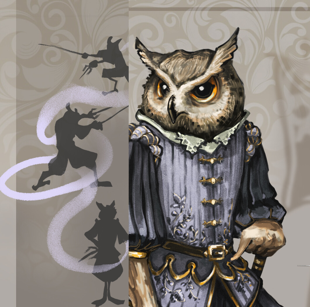 ArtStation - Owl swordsman concept