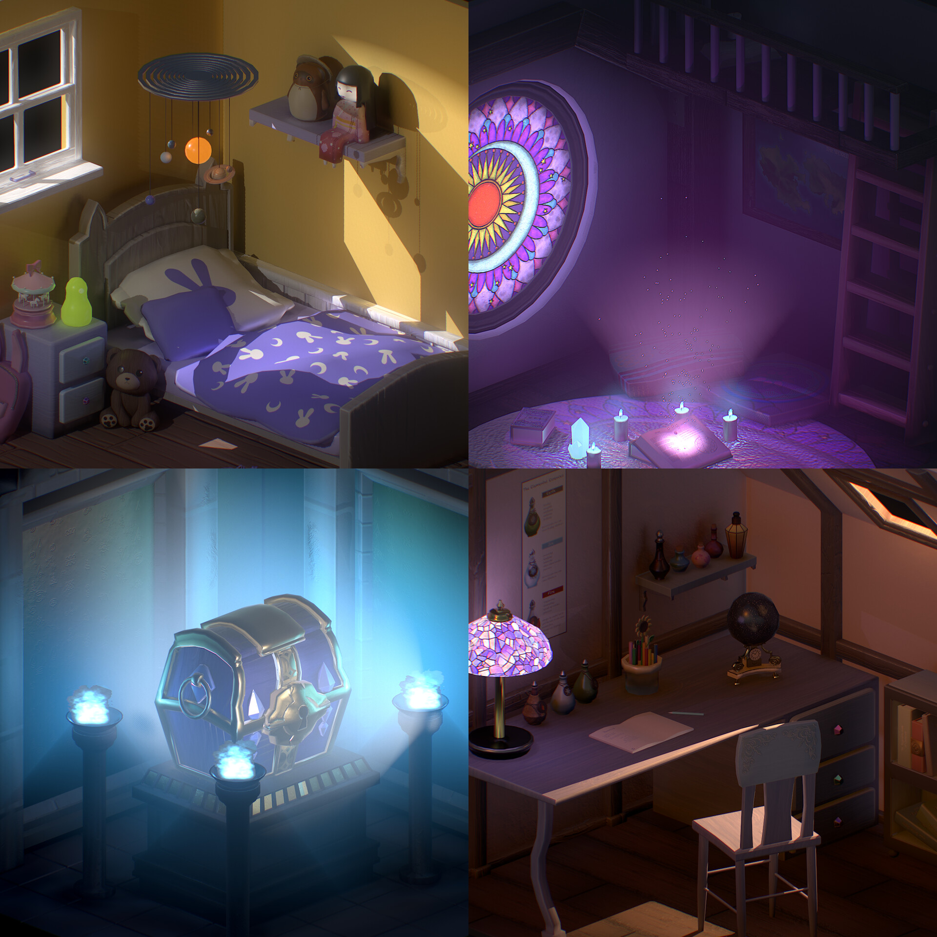 ArtStation - Isometric Rooms