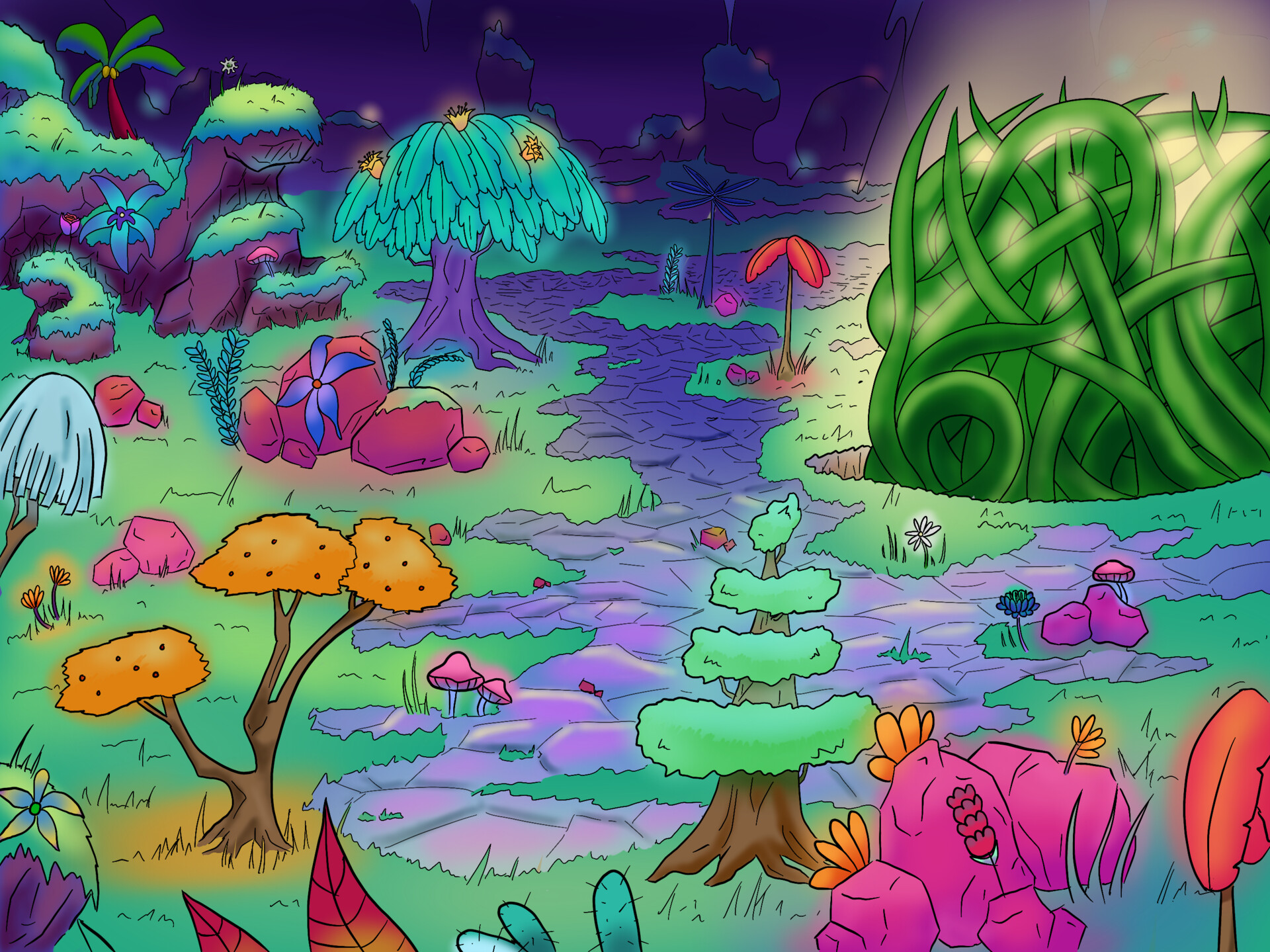 ArtStation - Surreal Environment Concept Development