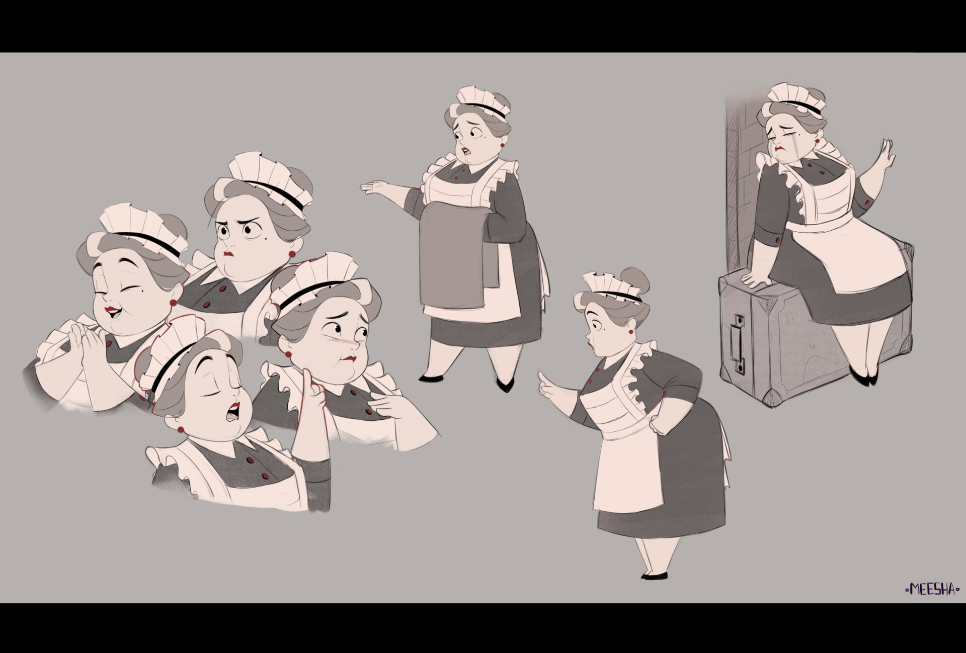 ArtStation - Noir nanny Character design