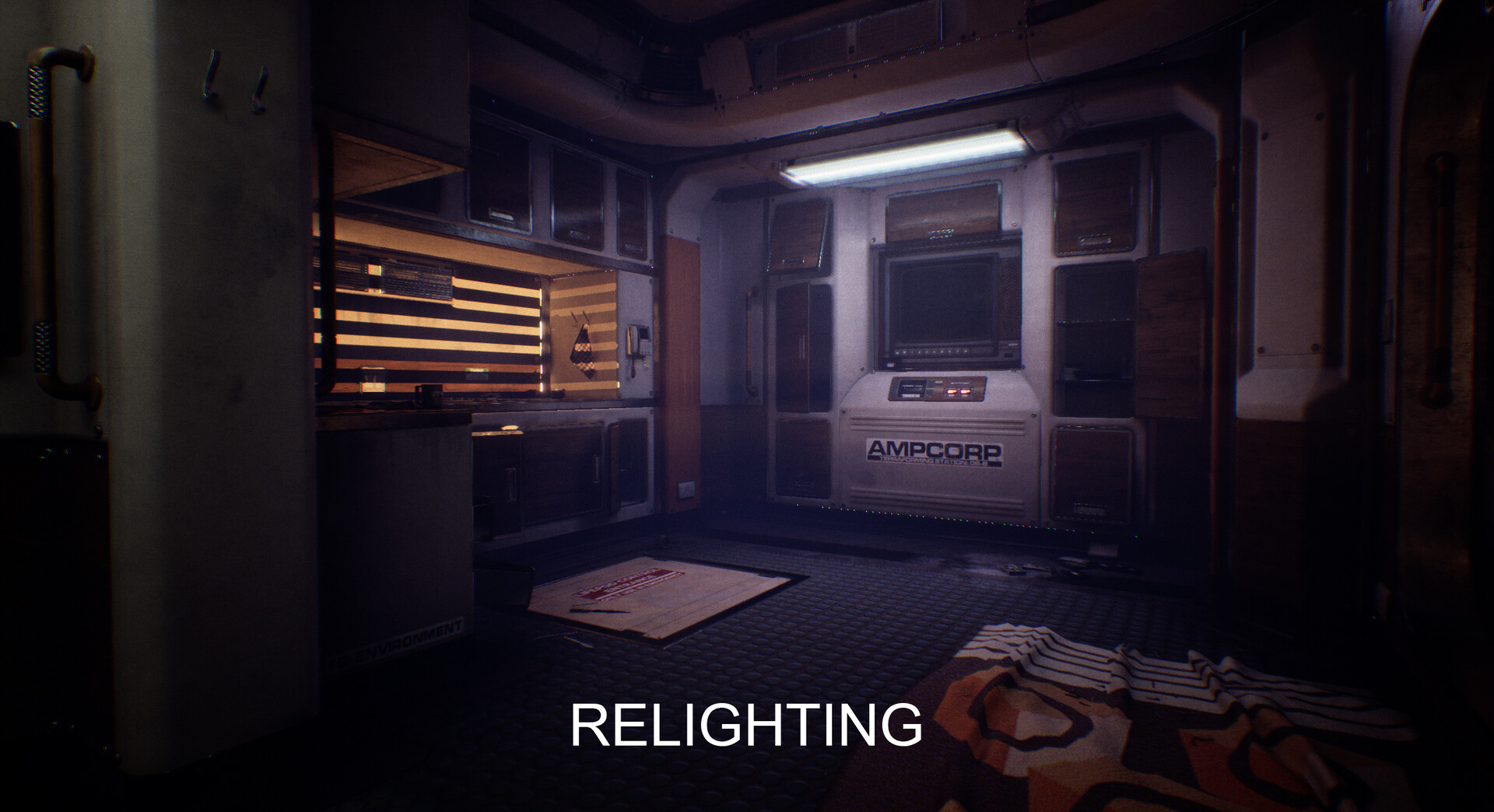 ArtStation - Sci-fi bunk Re-lighting