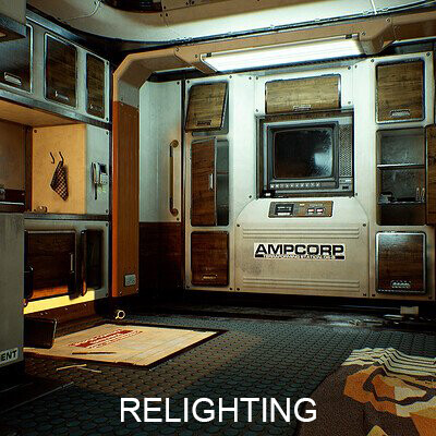 ArtStation - Sci-fi Bunk - Lighting study