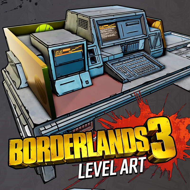 ArtStation - Borderlands 3 Atlas Terminal Desk