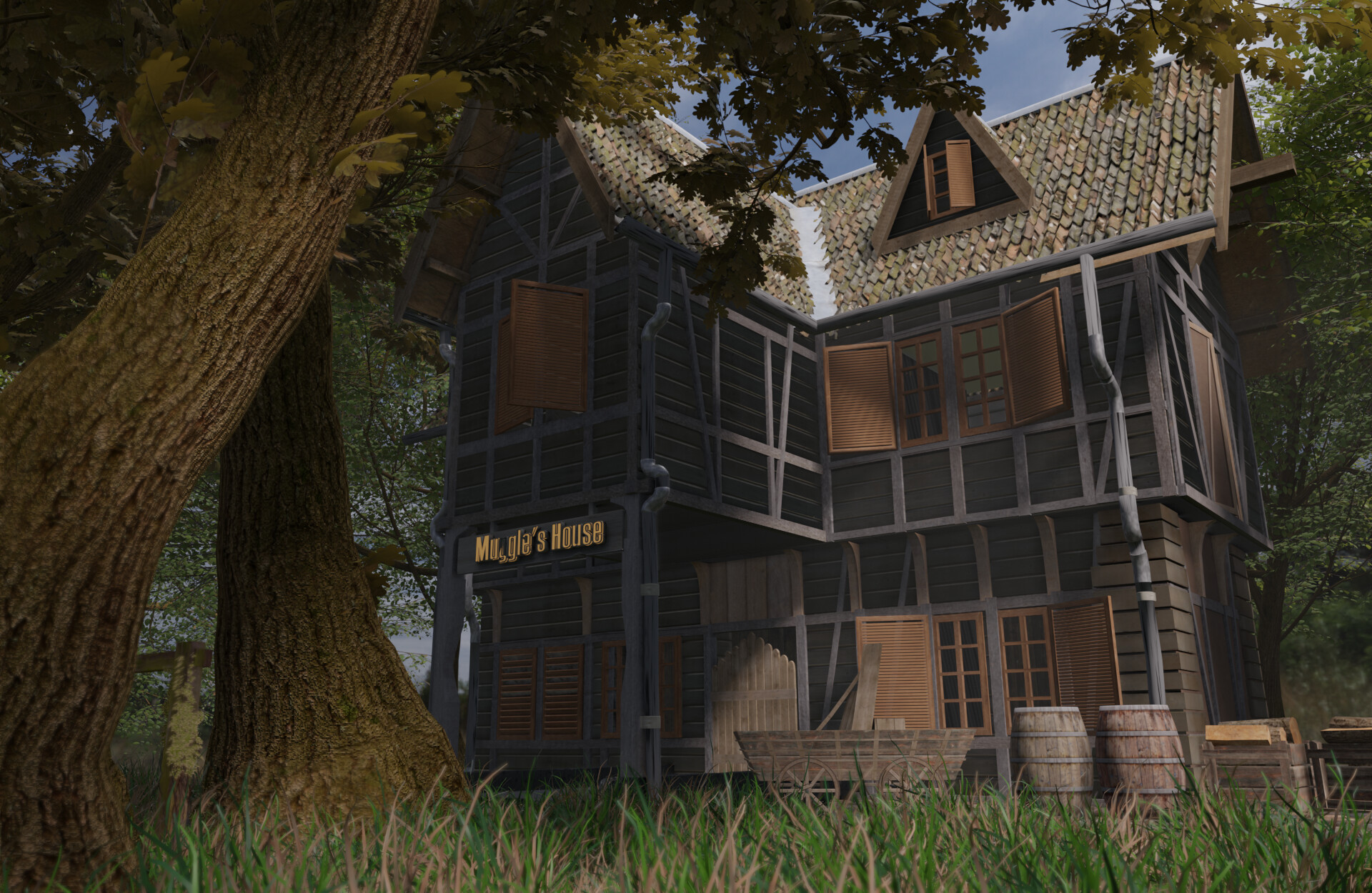 ArtStation - The Muggle House (Medieval House)