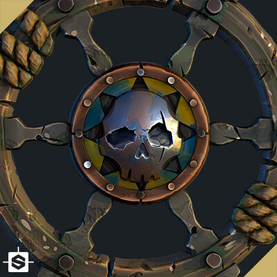 ArtStation - Stylized Texture Exploration : Ship wheel