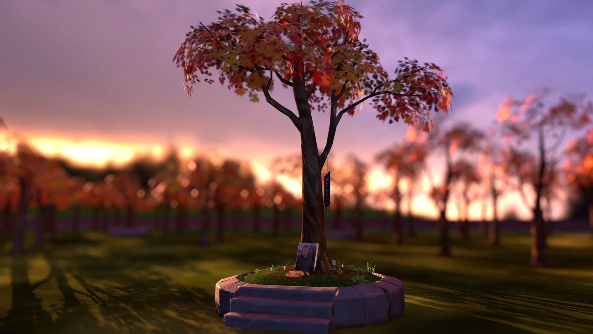 ArtStation - Sunset of a Tree