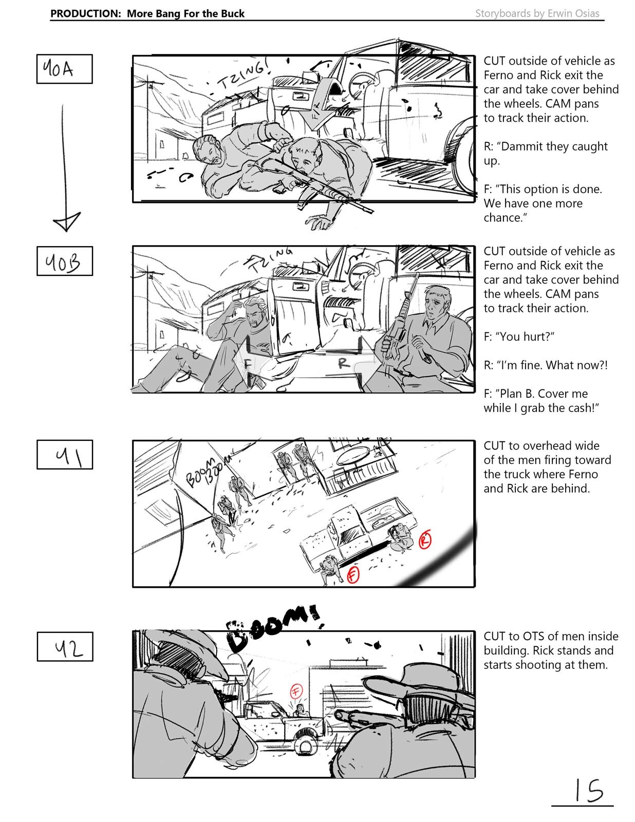 ArtStation - Storyboards - Shootout Sequence