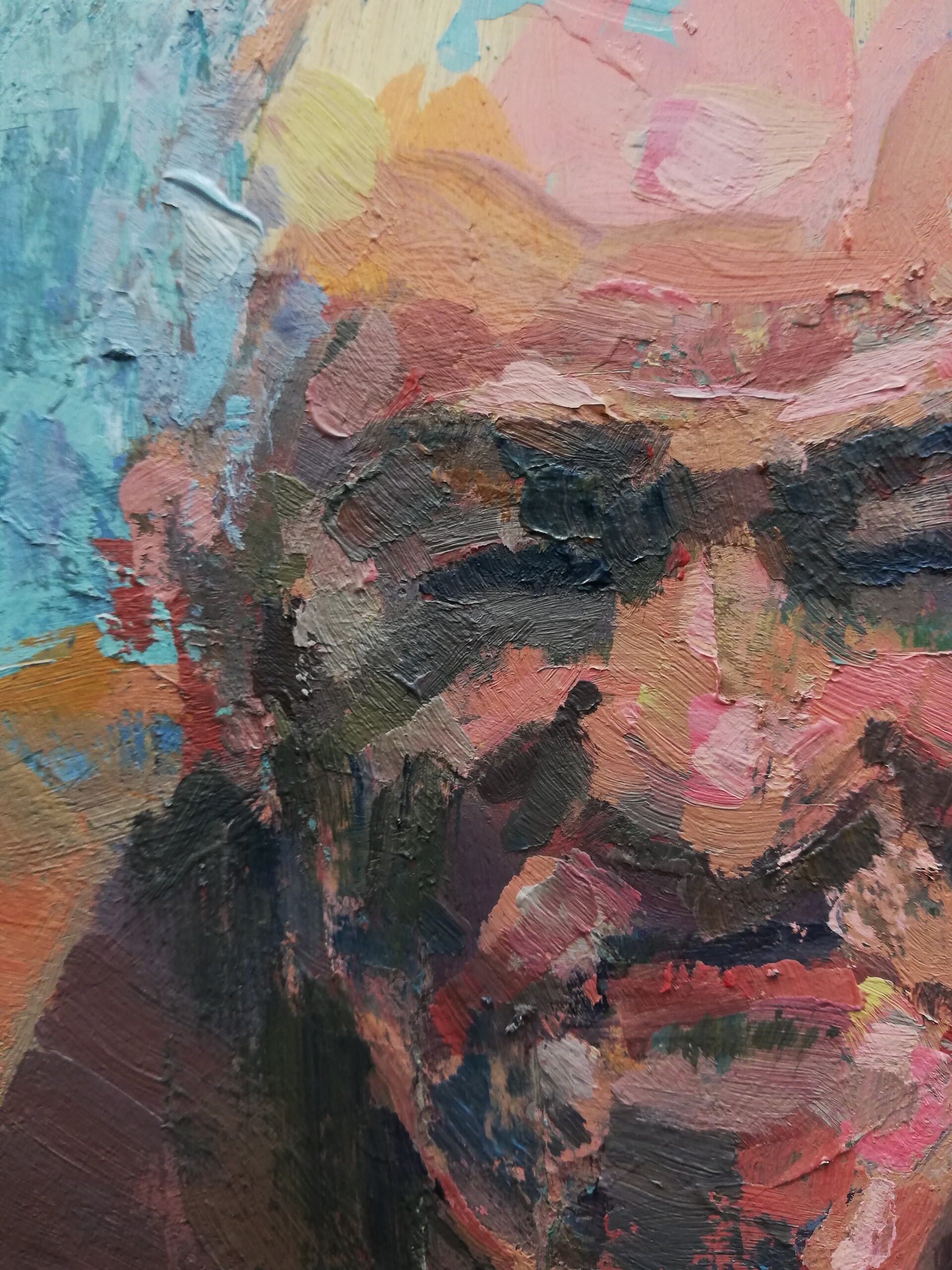 ArtStation - Live model painting session, acrylic on HDF board 70x100 cm.