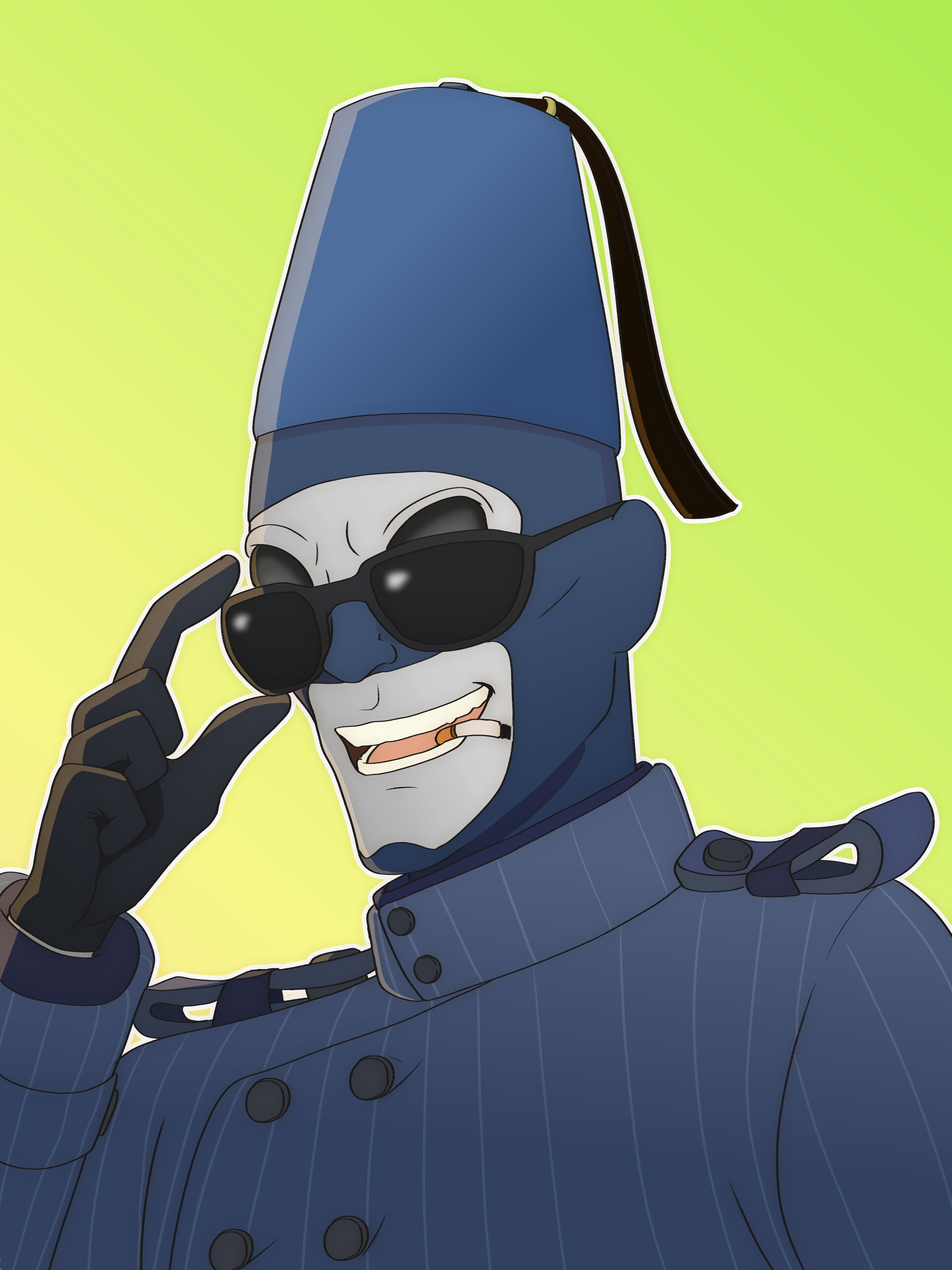 ArtStation - Tf2 Alien Spy commission