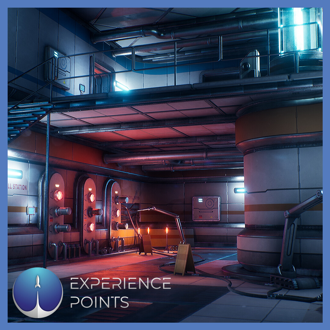 ArtStation - Experience Points Article - Building a Sci Fi Facility with One Trimsheet