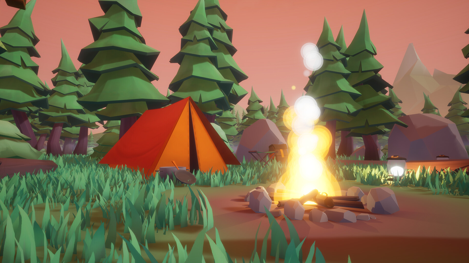 ArtStation - Camping Low Poly