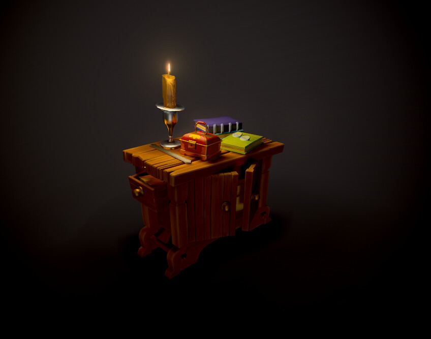 ArtStation - Stylized desk