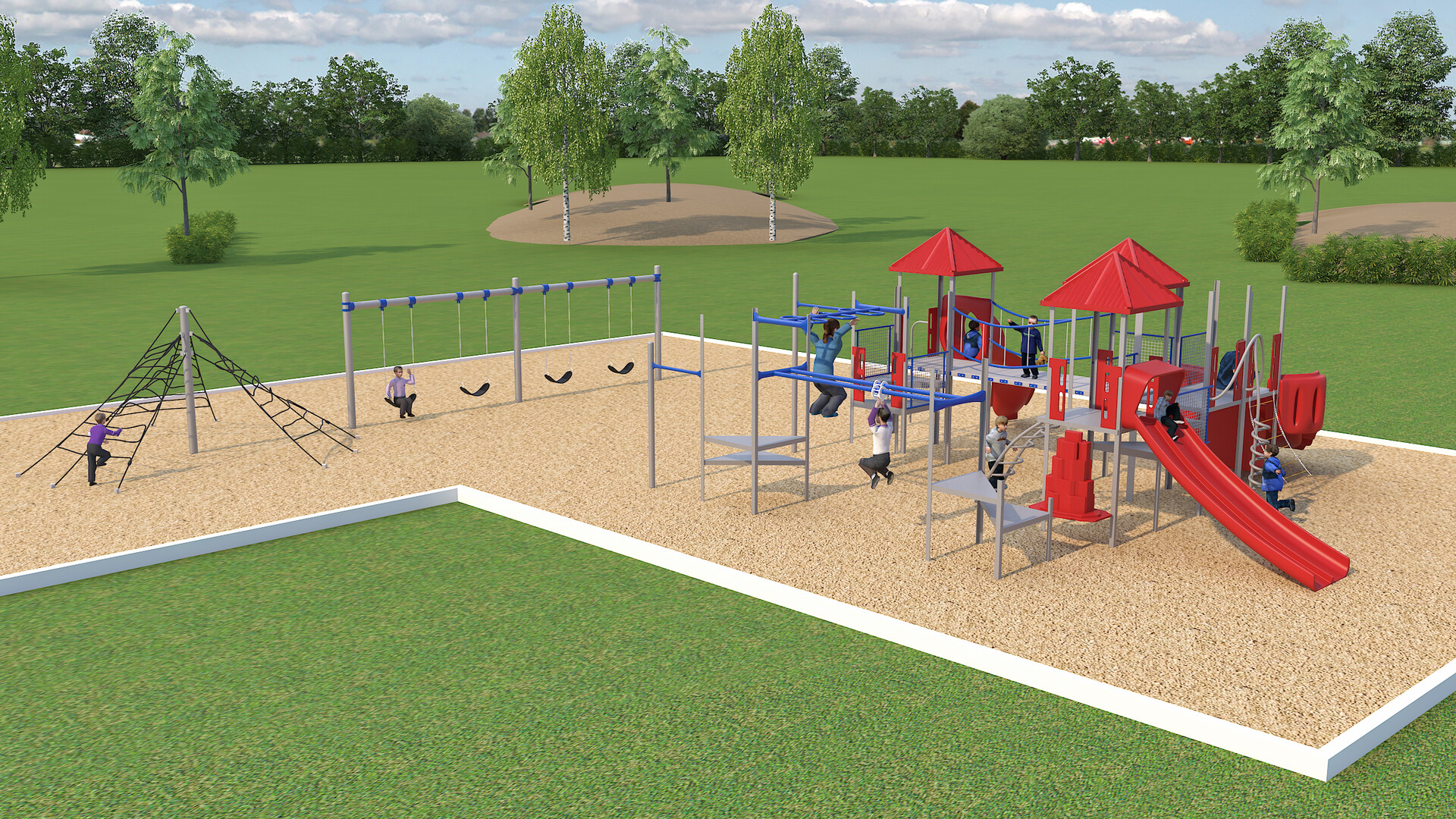 JMSD Consultant - Architectural 3D Rendering for School Park Playground ...