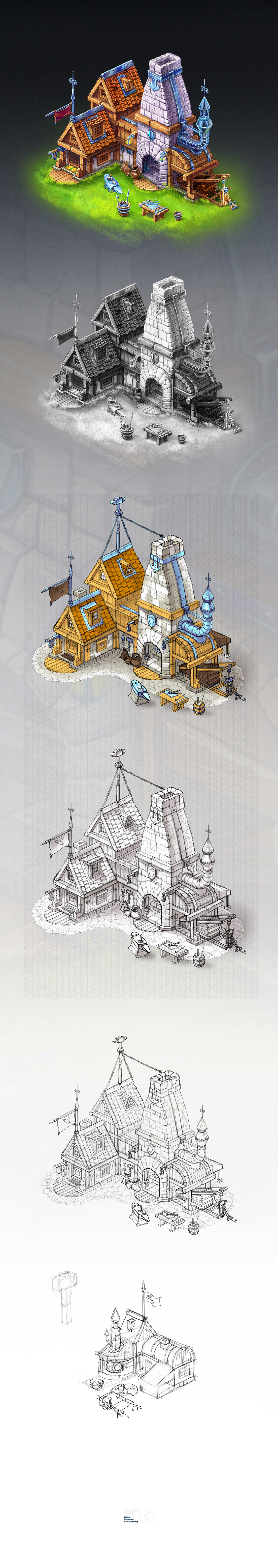 ArtStation - 2018_Step_by_step_process_of_drawing_an_object_in_the ...