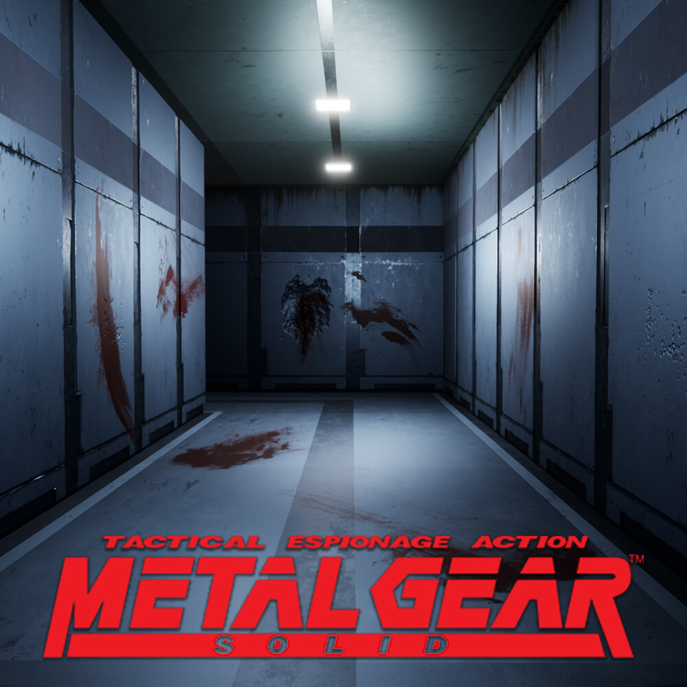 ArtStation - MGS1 Gray Fox Corridor Scene - UE4 Remake