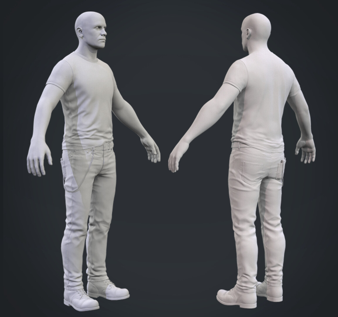 ArtStation - Rufus - Hipster Biker WIP