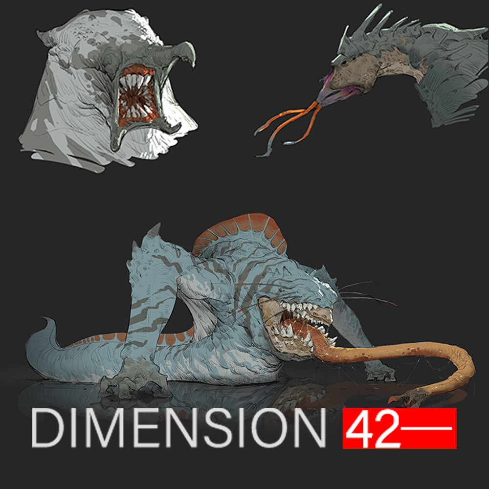 ArtStation - Creature Design - Dimension 42 Sketch 01