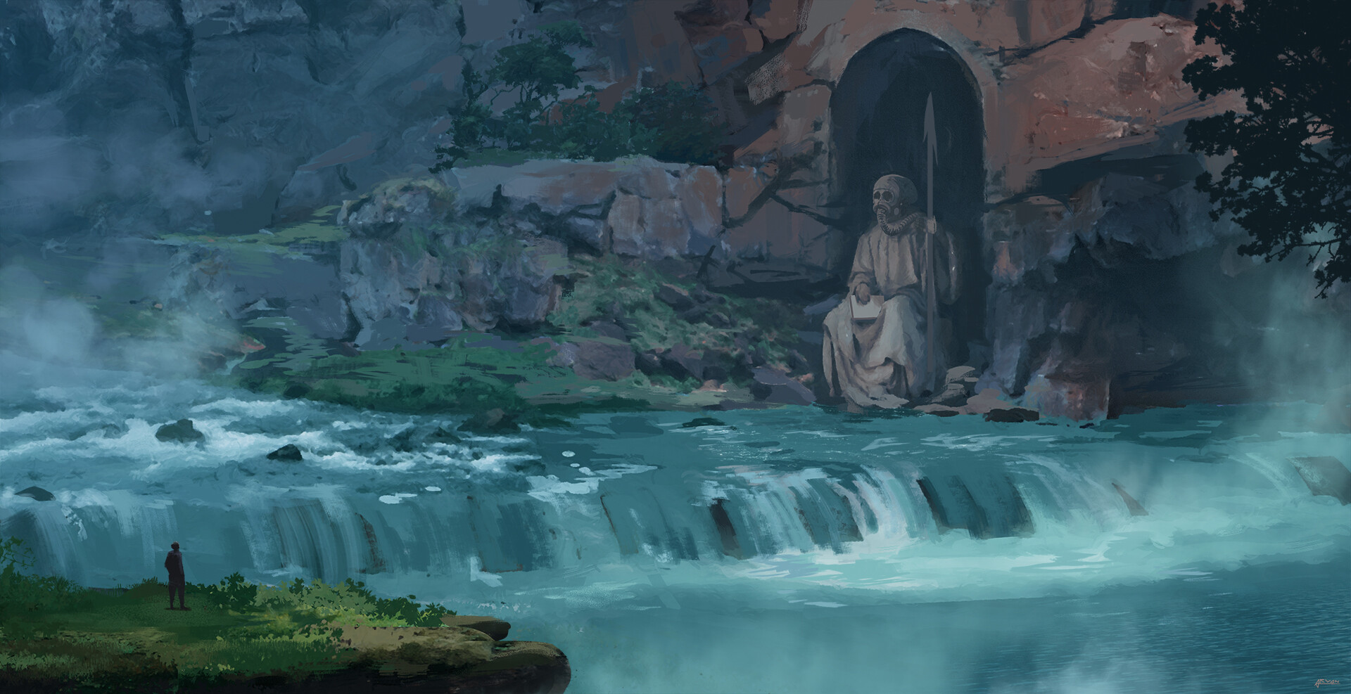 ArtStation - Waterfall gate