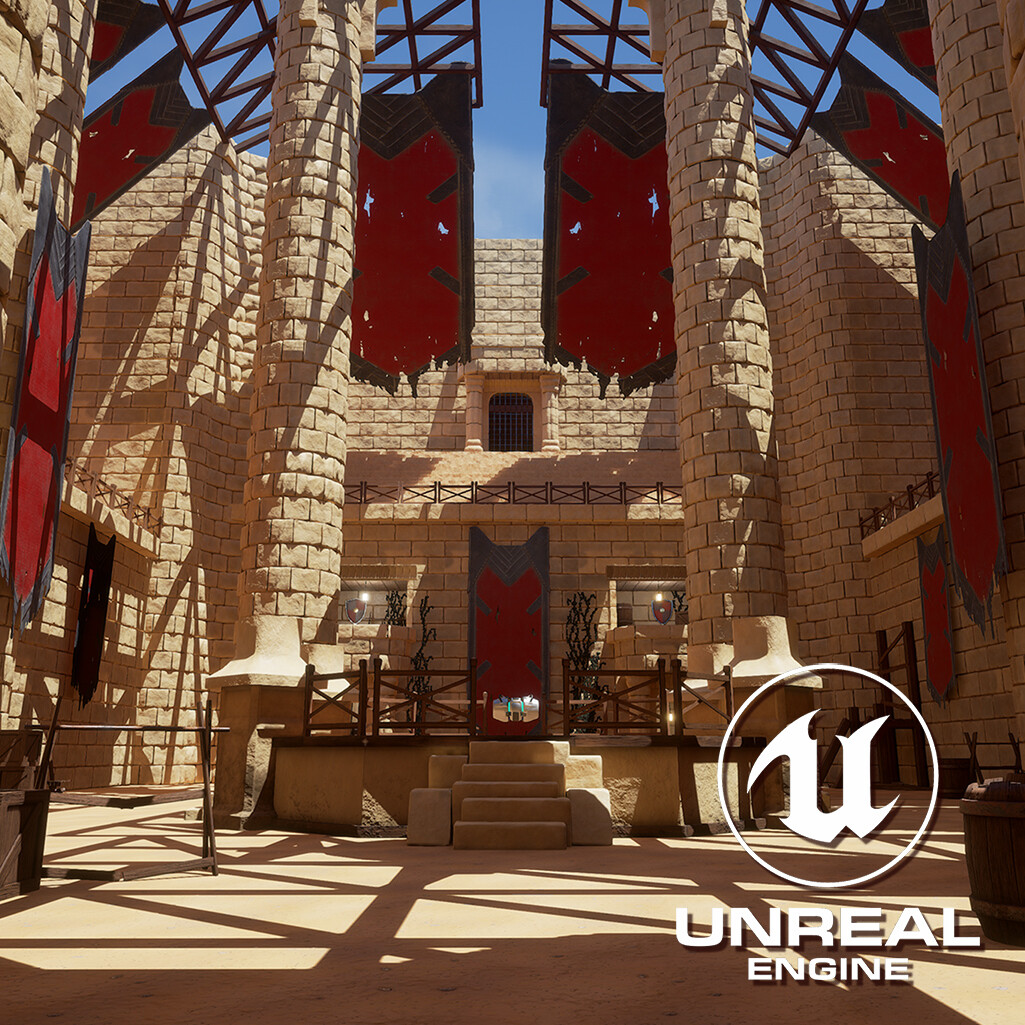 ArtStation - Castle Arena - Unreal Tournament Map