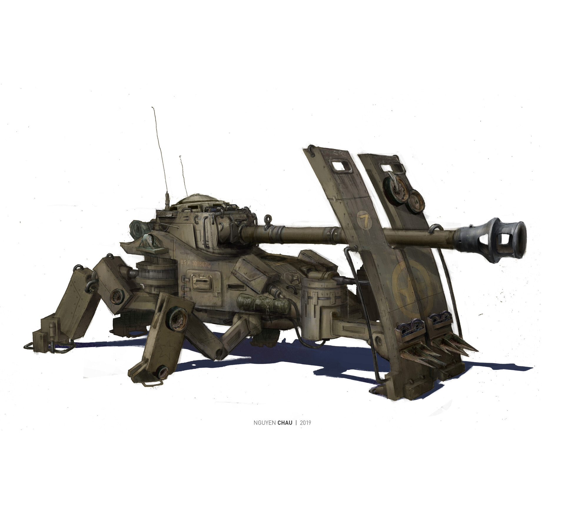 ArtStation - WWII Armored Walker