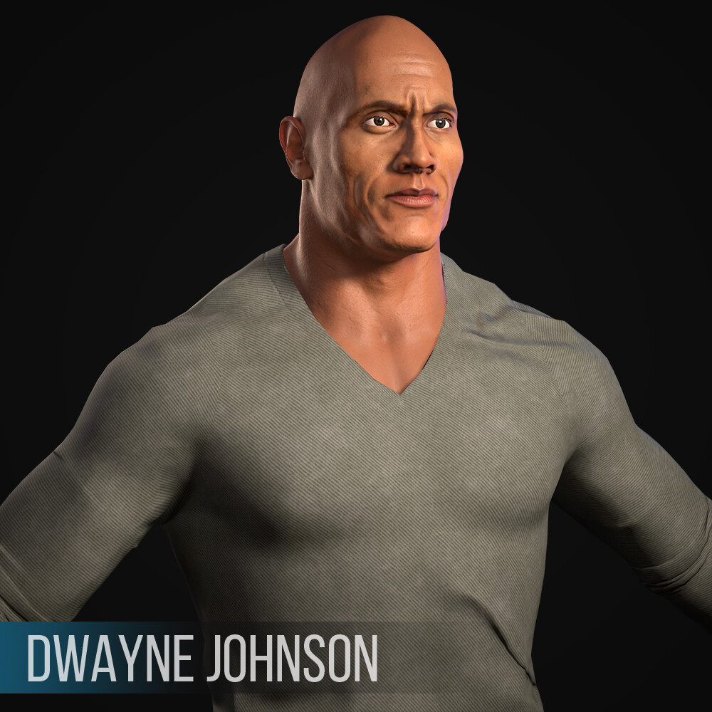 ArtStation - Dwayne Johnson in PBR