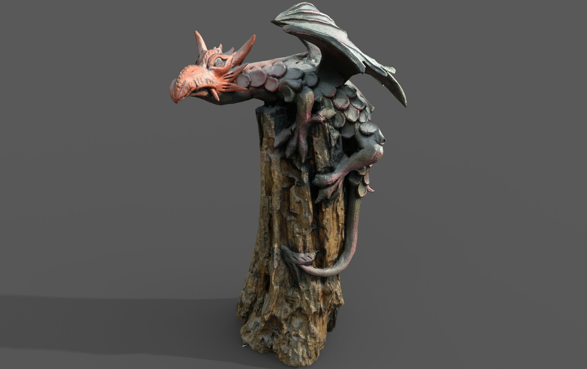 ArtStation - Dragon statue photogrammetry