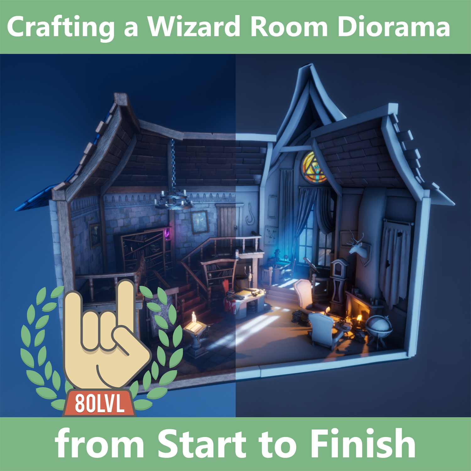 ArtStation - Breakdown: Crafting a Wizard Room Diorama from Start to Finish