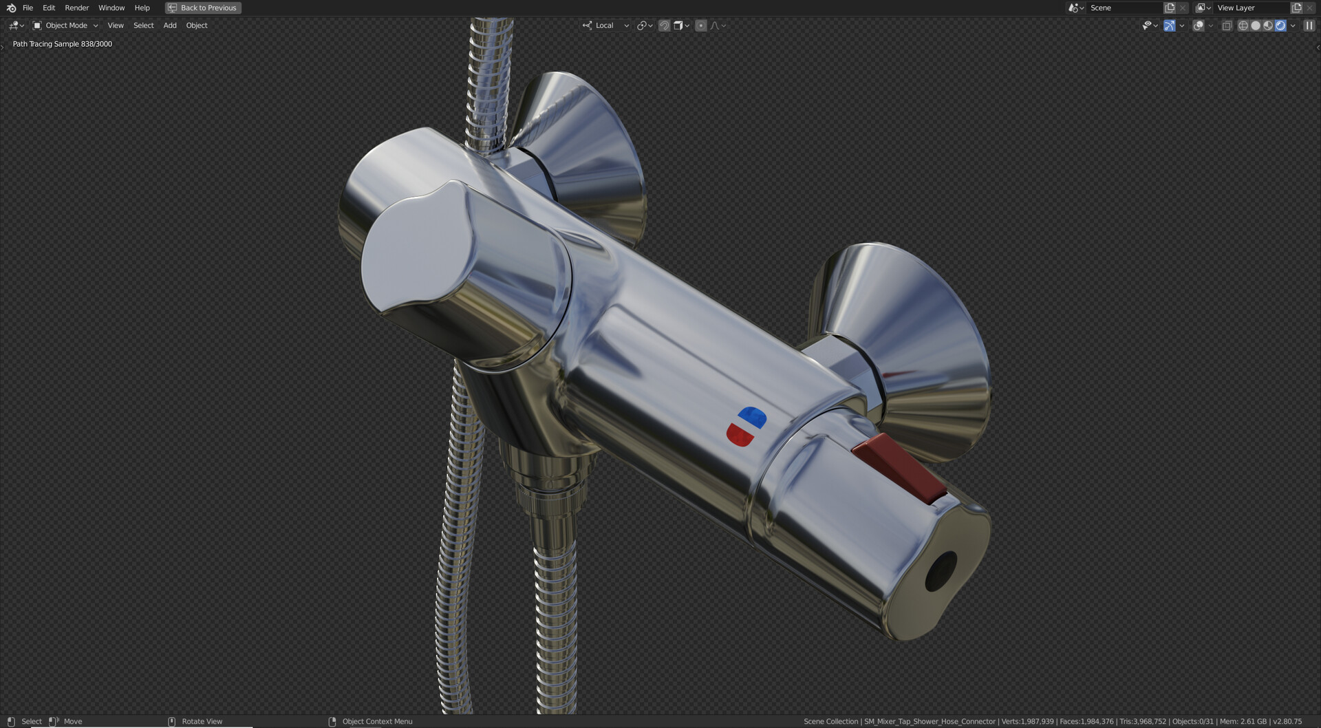 ArtStation - Modeling Shower Mixer Tap in Blender