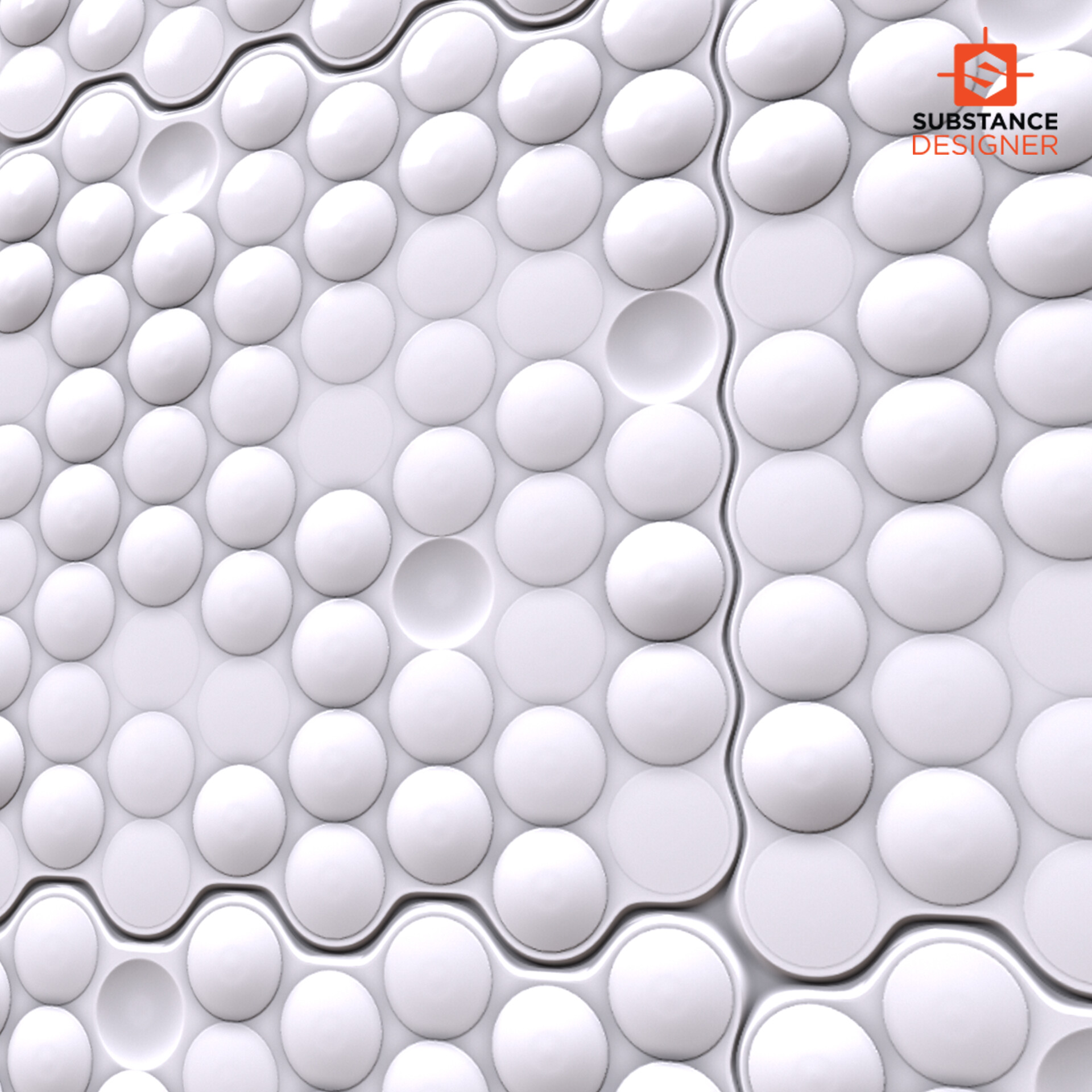 ArtStation - Plastic Wall Panel - PBR Material procedural