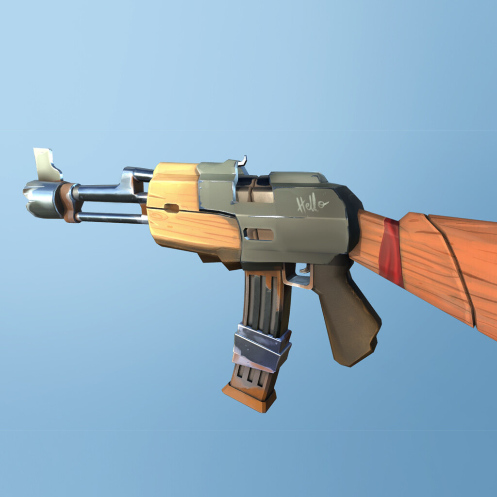 ArtStation - Fortnite Weapon - Sketch Texturing