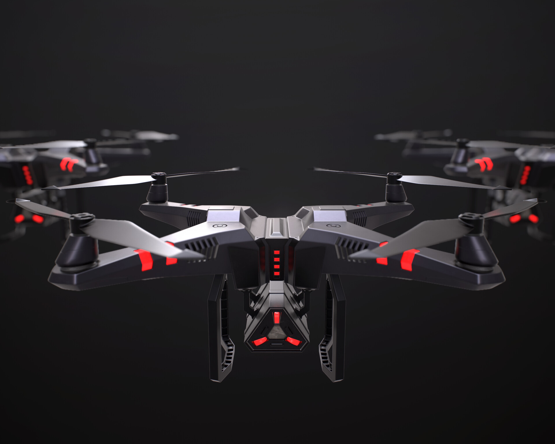 Quad Drones Attack