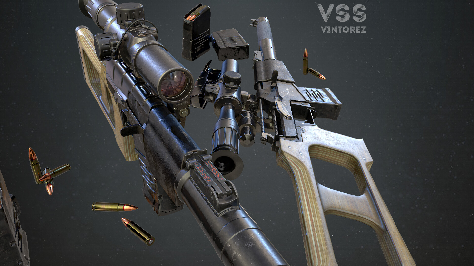 ArtStation - VSS VINTOREZ SNIPER RIFLE