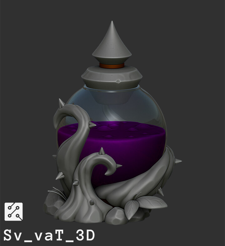 ArtStation - Stylized Poison Bottle