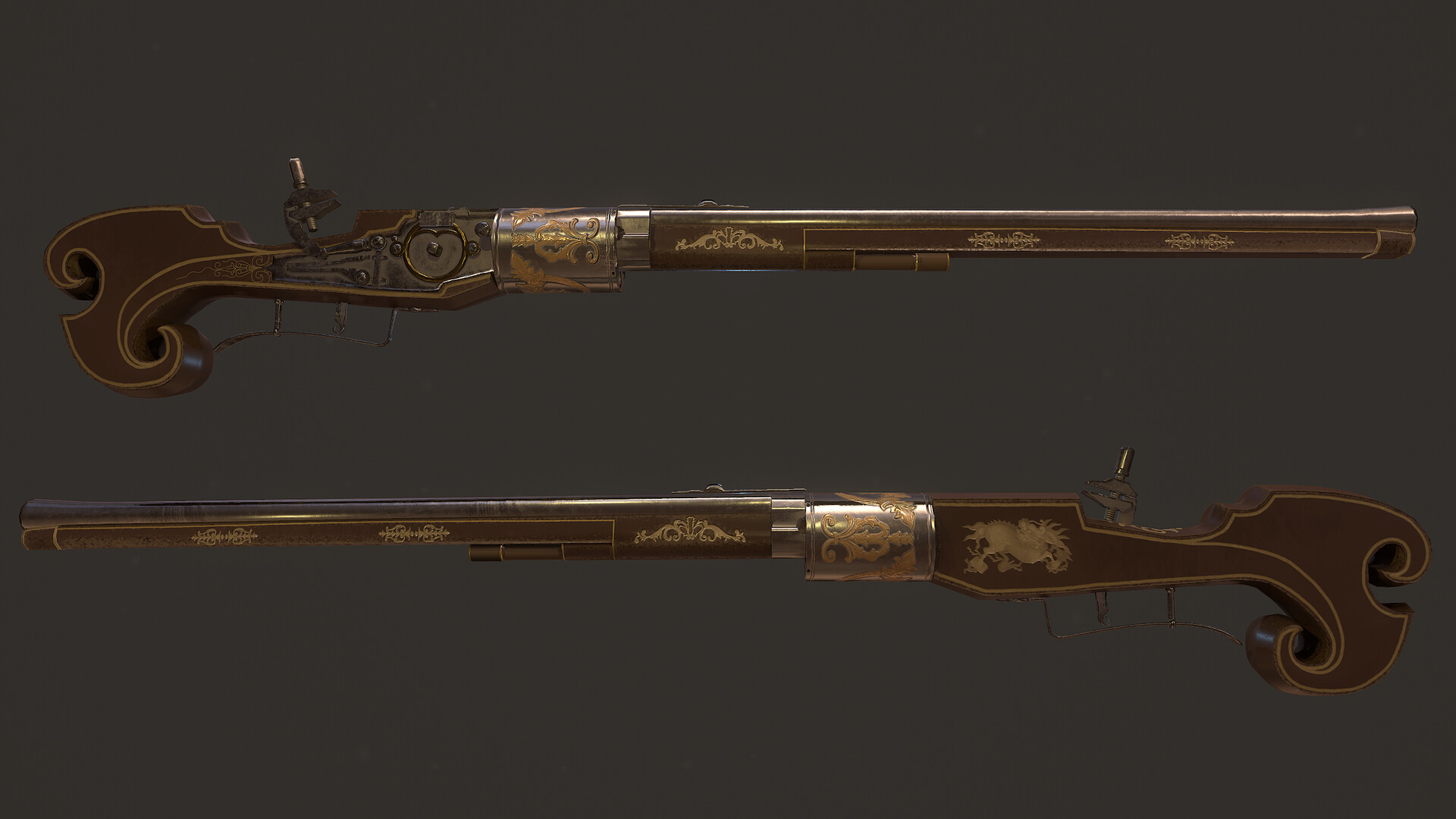 ArtStation - Decorated Wheel Lock Revolving Carbine