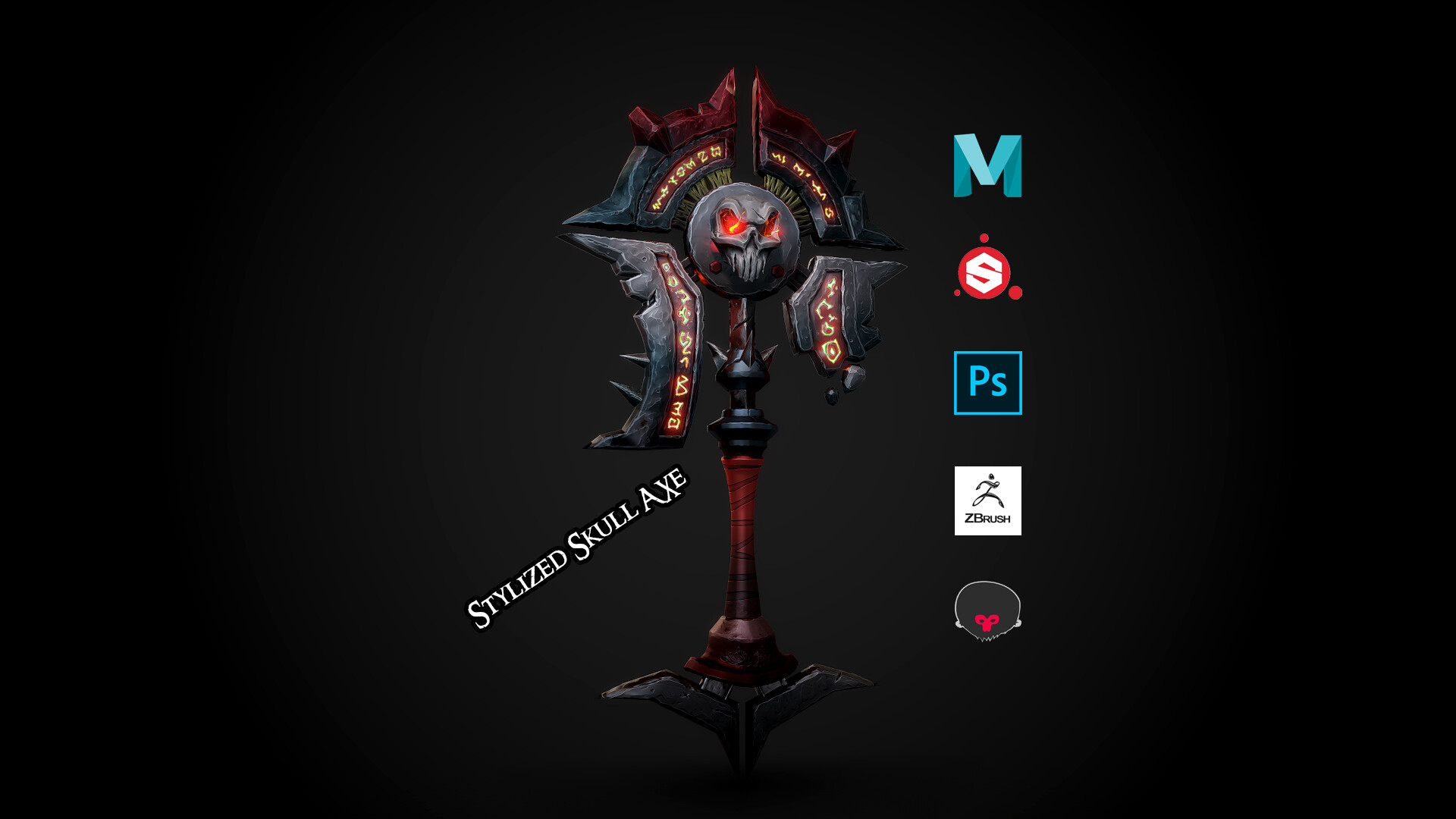 ArtStation - Stylized Skull Axe