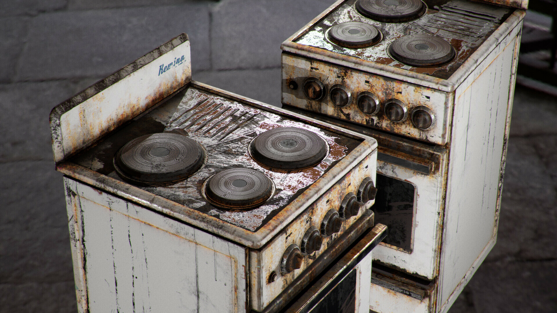 ArtStation - Old Metallic Stove
