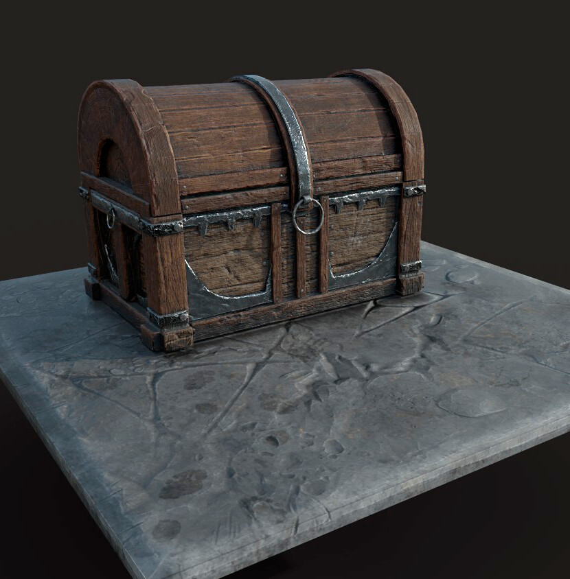 ArtStation - Trying to make a 3D model of a chest